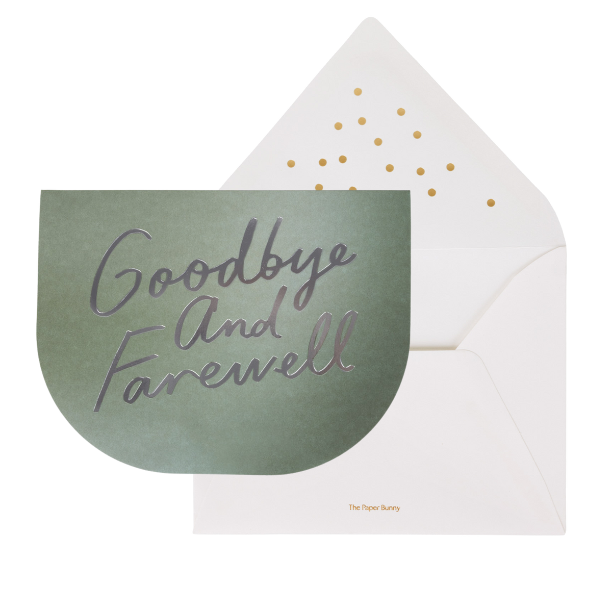 Goodbye & Farewell Greeting Card (Green Ombre) – The Paper Bunny