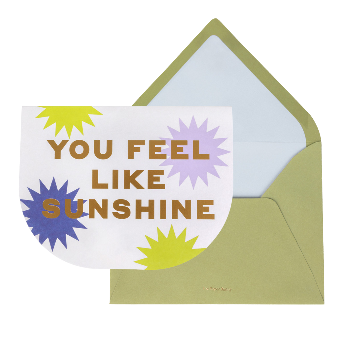 You Feel Like Sunshine Greeting Card (Lime) – The Paper Bunny