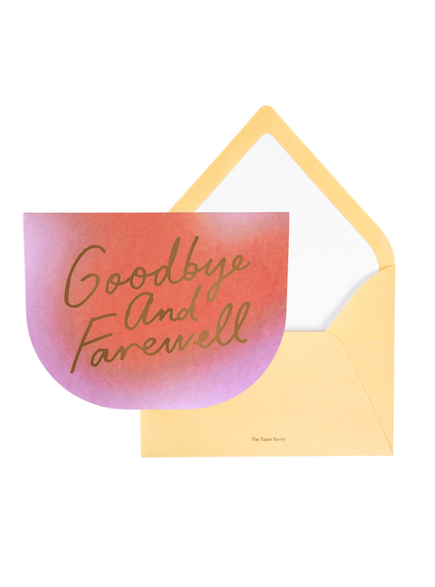 Goodbye & Farewell Greeting Card – The Paper Bunny