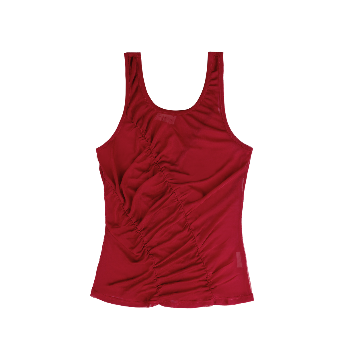 Sheer Ruched Tank (Ruby) – The Paper Bunny